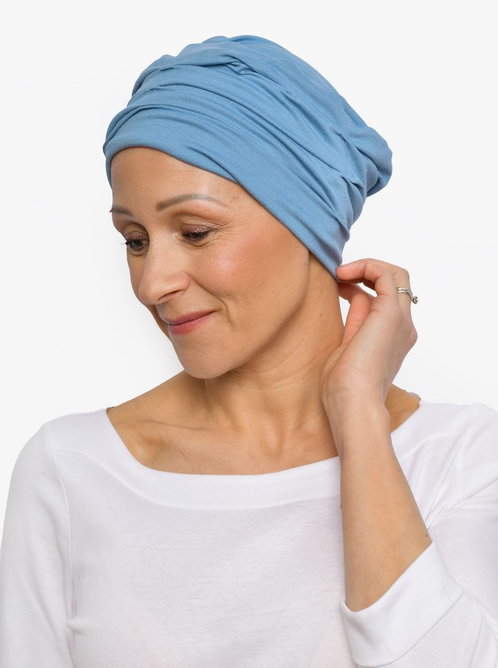 Pastel Blue Chemo Hat for Cancer Patients | 100% softness & style