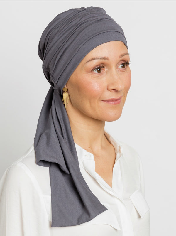 Dark Taupe Chemo Scarf – Soft, Secure & Elegant