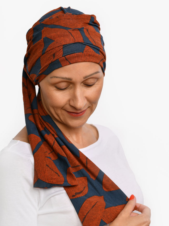 Allure Chemo Scarf – Warm Colors, Soft Comfort